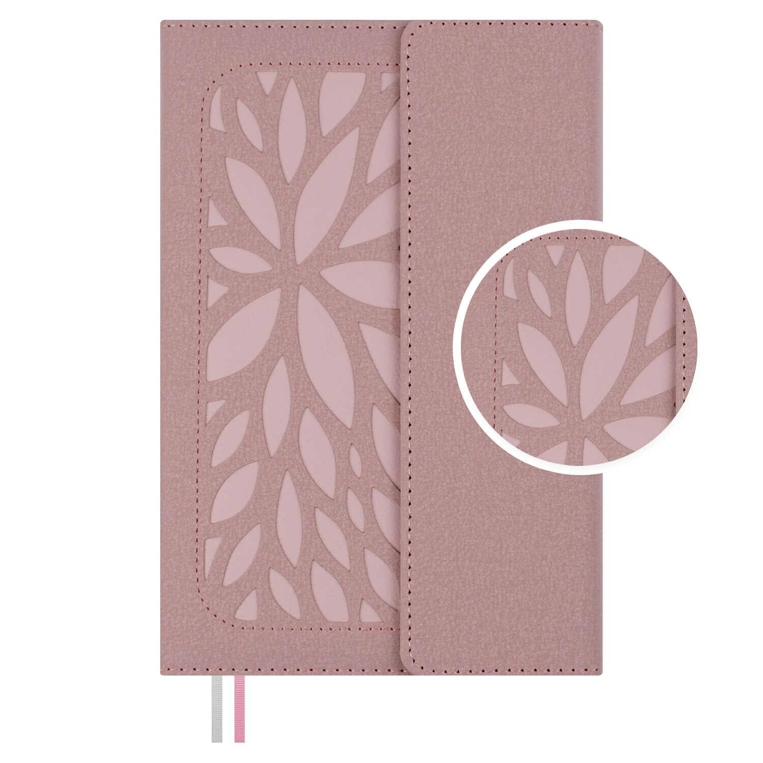 Ежедневник недатированный ESCALADA, формат А5, 160 л, твёрдый переплёт, искусственная кожа "Наппа", отделочная строчка, перфорация + подложка из искусственной кожи, ляссе