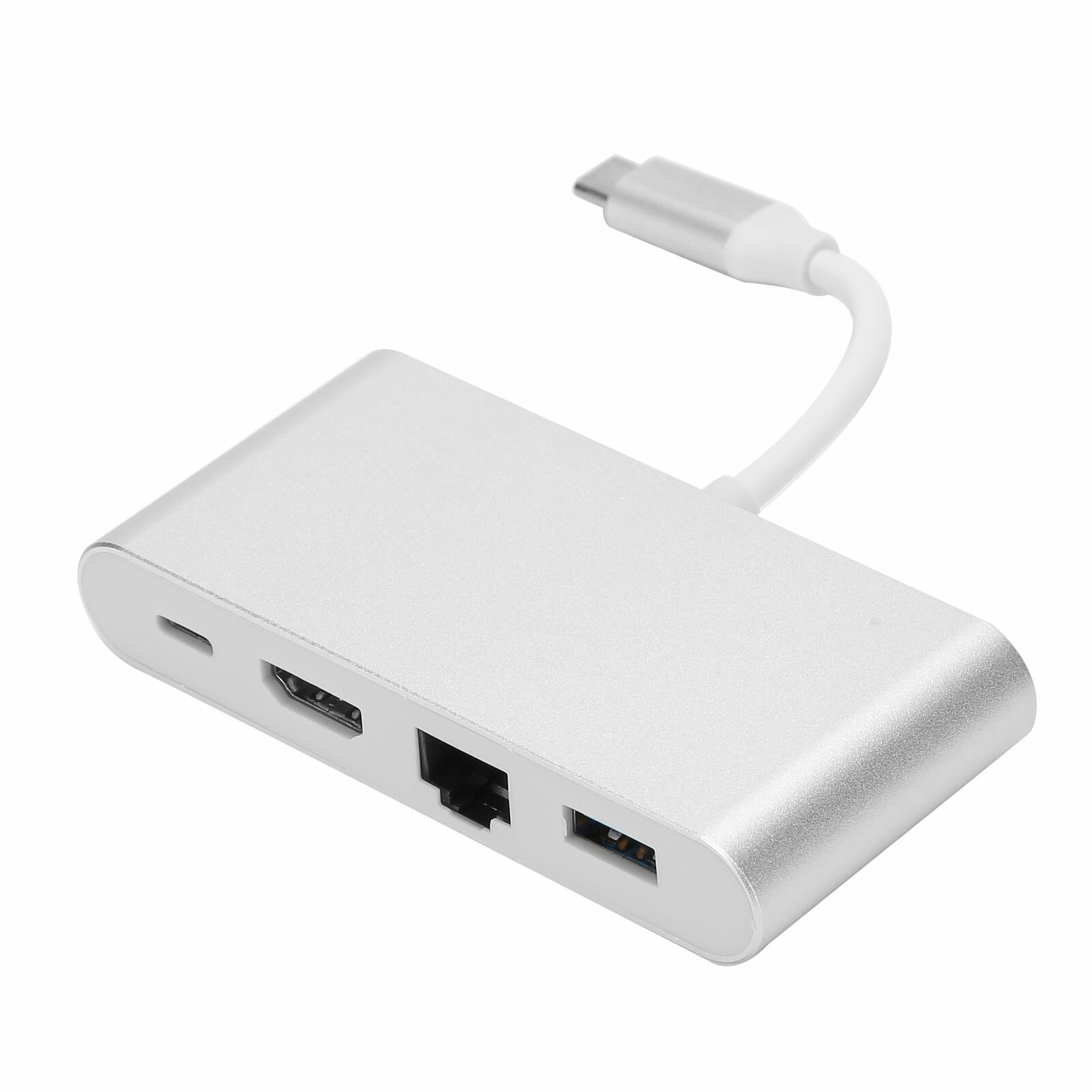 Адаптер Type-C 4-в-1 USB+HDMI+RJ45+PD