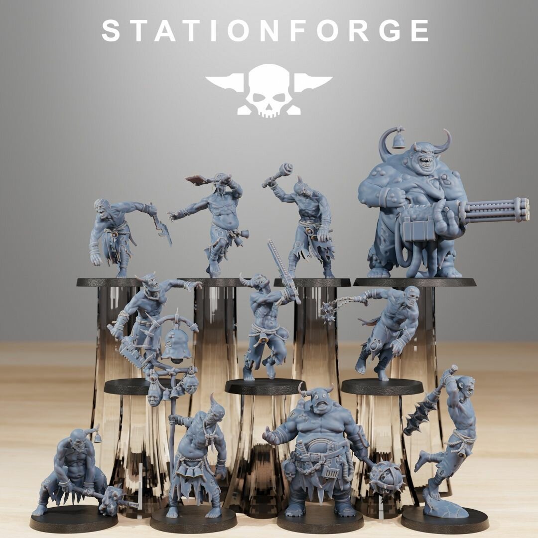 Corrupted Guard Walkers. С подставками. Warhammer 40.000
