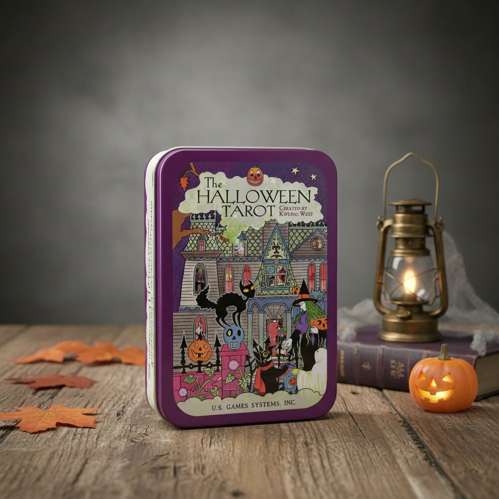 Карты Таро "Halloween Tarot In a Tin" US Games / Таро Хэллоуина Мини 63511 US Games Systems