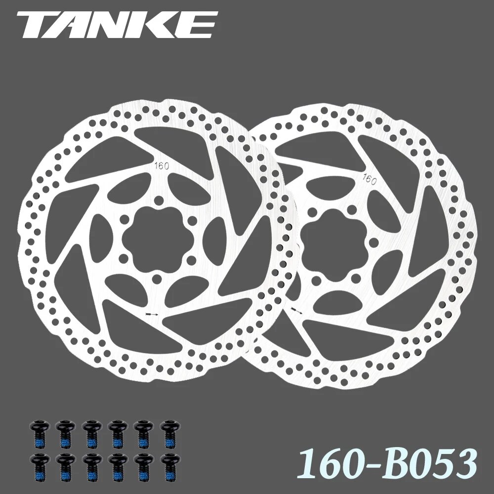 TANKE Дисковые тормозные диски 140/160/180/203 мм, набор из 2 шт, черные 160-B053 2pc
