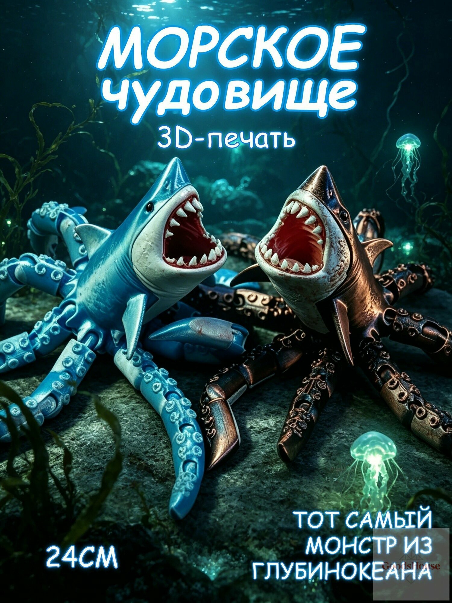 Морское чудовище игрушка3D-печать