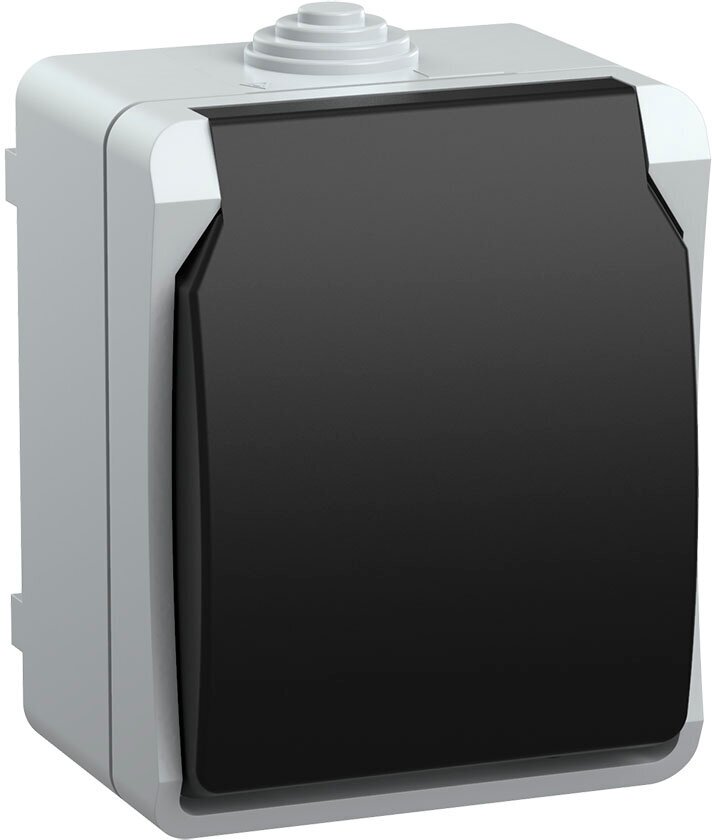 Форс Розетка наружная с заземлением с крышкой IP54 IEK ERS12-K03-16-54-DC