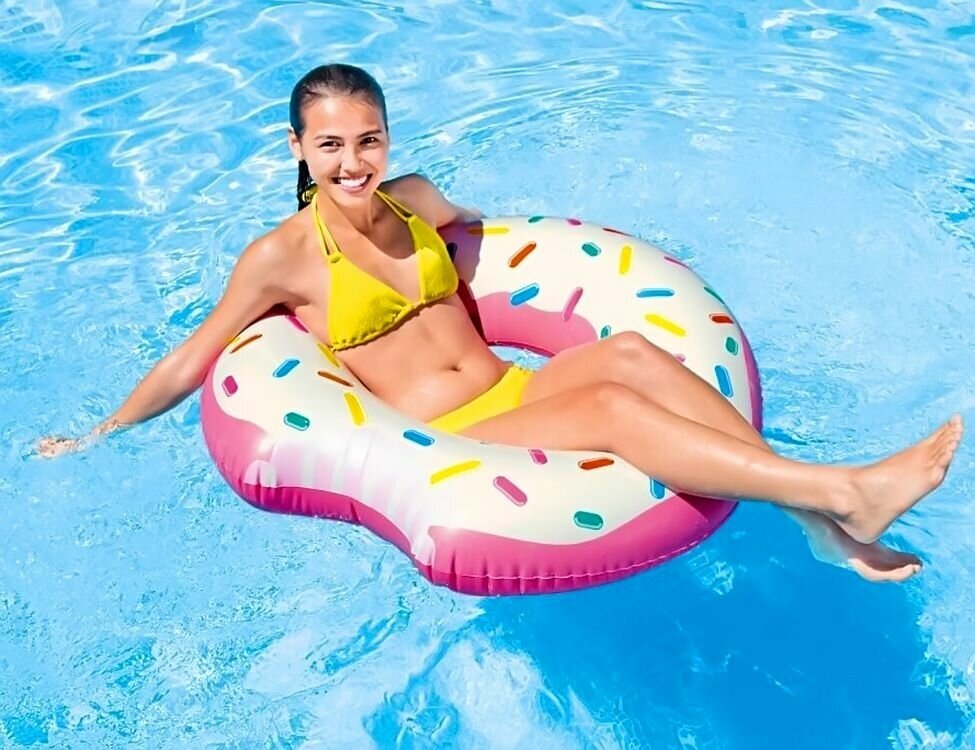 Надувной круг Пончик INTEX, 94х23 см, от 9 лет, 56265