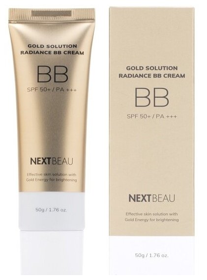Освежающий ББ крем Nextbeau с золотом, тон 01 Светло-бежевый, 50 г