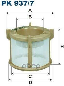 Фильтр топливный грубой очистки (сеточка) DAF F75,75/85 CF,95 XF, XF 95: MAN D2866, D2876: Actros/Axor OM 457 LA, OM 501/501 LA.