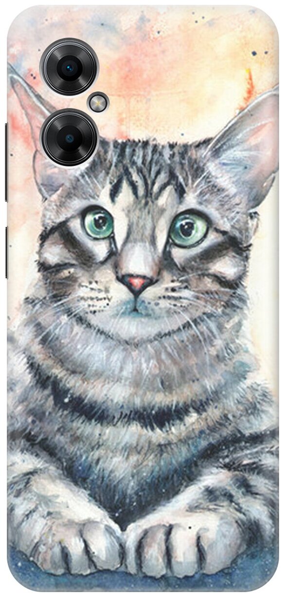 Силиконовый чехол Ушастый котик на Xiaomi Poco M4 5G Global / Сяоми Поко М4 5Г