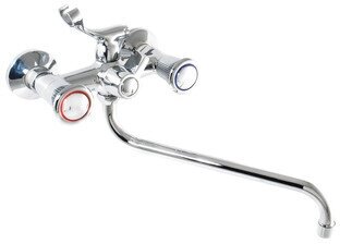 Смеситель Ванна SANTREK AQUA-320 "CLASSIC" 1/2 м/к картридж. перекл. Лира SL 535/SL 524