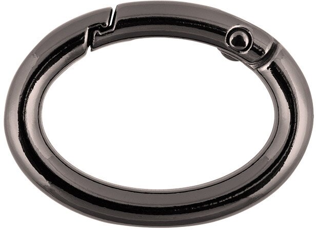 Gamma GH-329-FH04 Карабин овальный 29х37 мм №02 сумочная фурнитура металл под черный никель