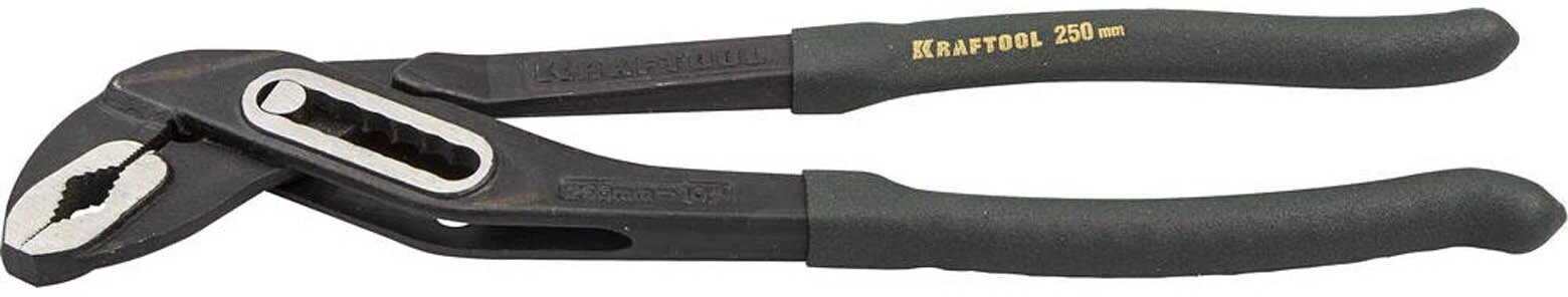 Клещи переставные "PANZER", Cr-V, коробчатый шарнир, захват до 45мм / 1 1/2", 250мм, KRAFTOOL