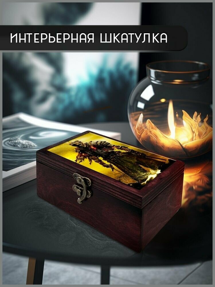 Шкатулка интерьерная для украшений вишневая 16x10x6 см Игры Dark Souls 3 - 6
