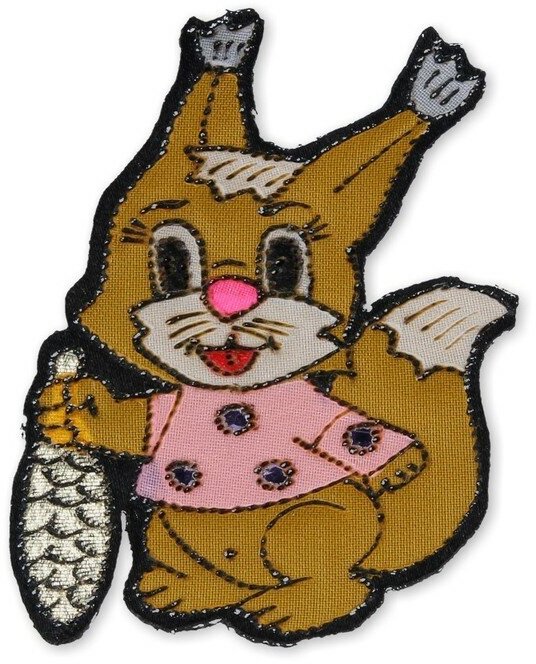 BLITZ термоаппликация №2 2-48 белочка 8.5х6.5 см для детской одежды и аксессуаров