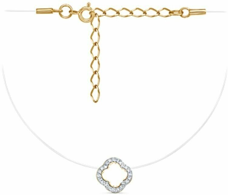 Колье, красное золото, 585 проба, фианит