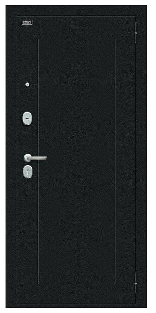 Входные дверь bravo Флэш Букле черное/Off-white BRAVO