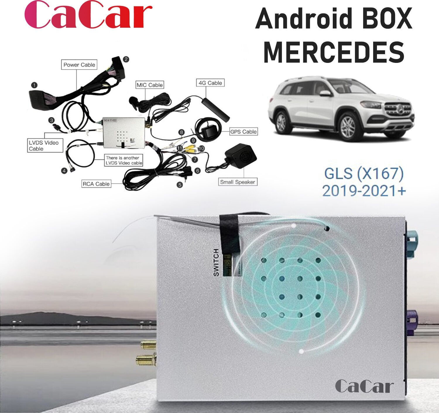 Андроид блок + Carplay/Android Auto для Mercedes GLS