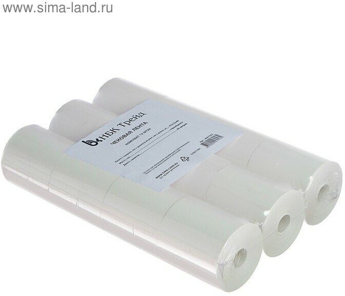 Чековая лента термо 57 мм 40 м, 57х12х40, 48 г/м2, 12 штук
