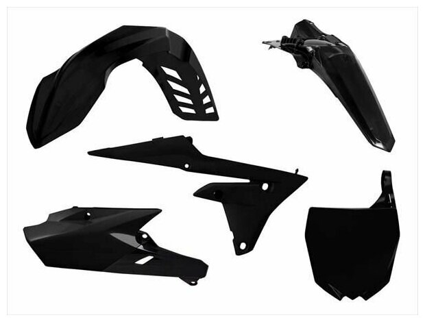 Комплект пластика RTech R-KITWRF-NR0-515 YAMAHA WRF250/YZ-FX250 15-19, WRF450/YZ-FX450 16-18, с передней панелью черный для мотоцикла