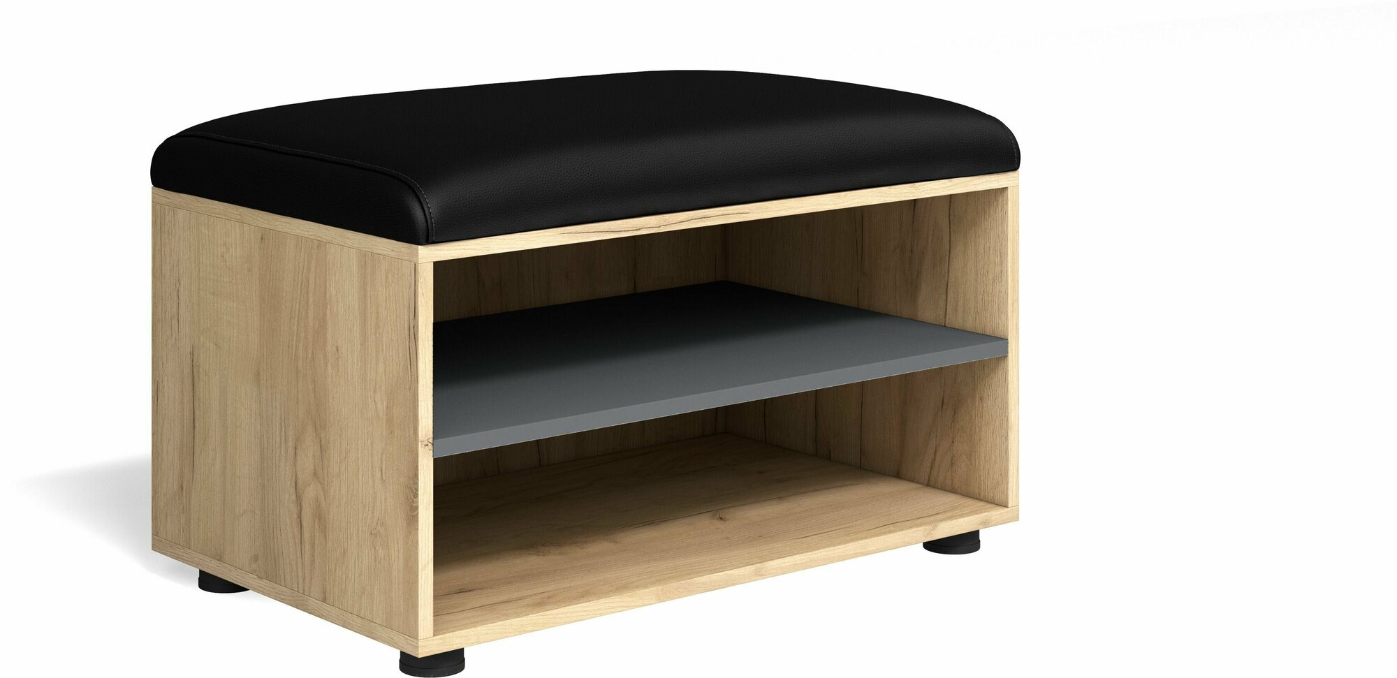 Модульная прихожая мини-лайт Модуль МЛ-8 Дуб крафт золотой/Серый графит (Бител)