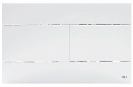 Кнопка смыва Oli SLIM механическая, двойная, пластик, цвет белый (CG23000010195)