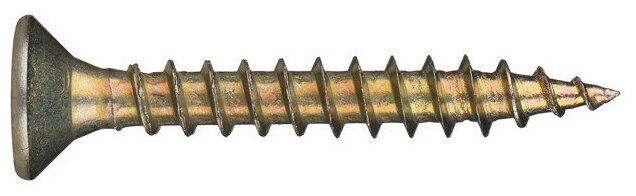 Саморез универсальный 3,5х30мм желтый потайная головка 20шт