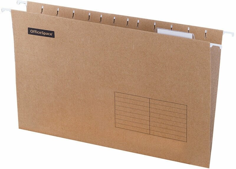 Подвесная папка OfficeSpace Foolscap (365*240мм), светло-коричневая, 10 штук, 296361