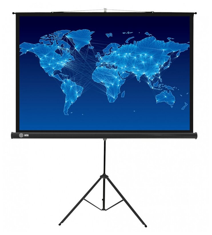 Экран Cactus Triscreen CS-PST-150x150, 150x150смх1:1, напольный, рулонный, белый