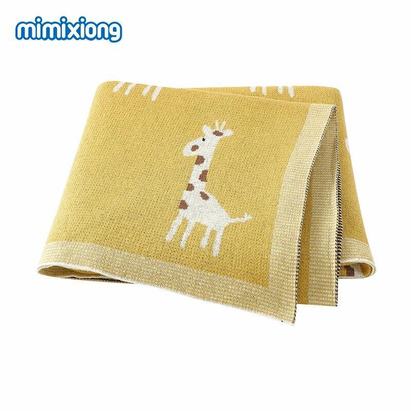 Детское одеяло с жирафом, хлопок, 100x80 см, Цвет: 82W876