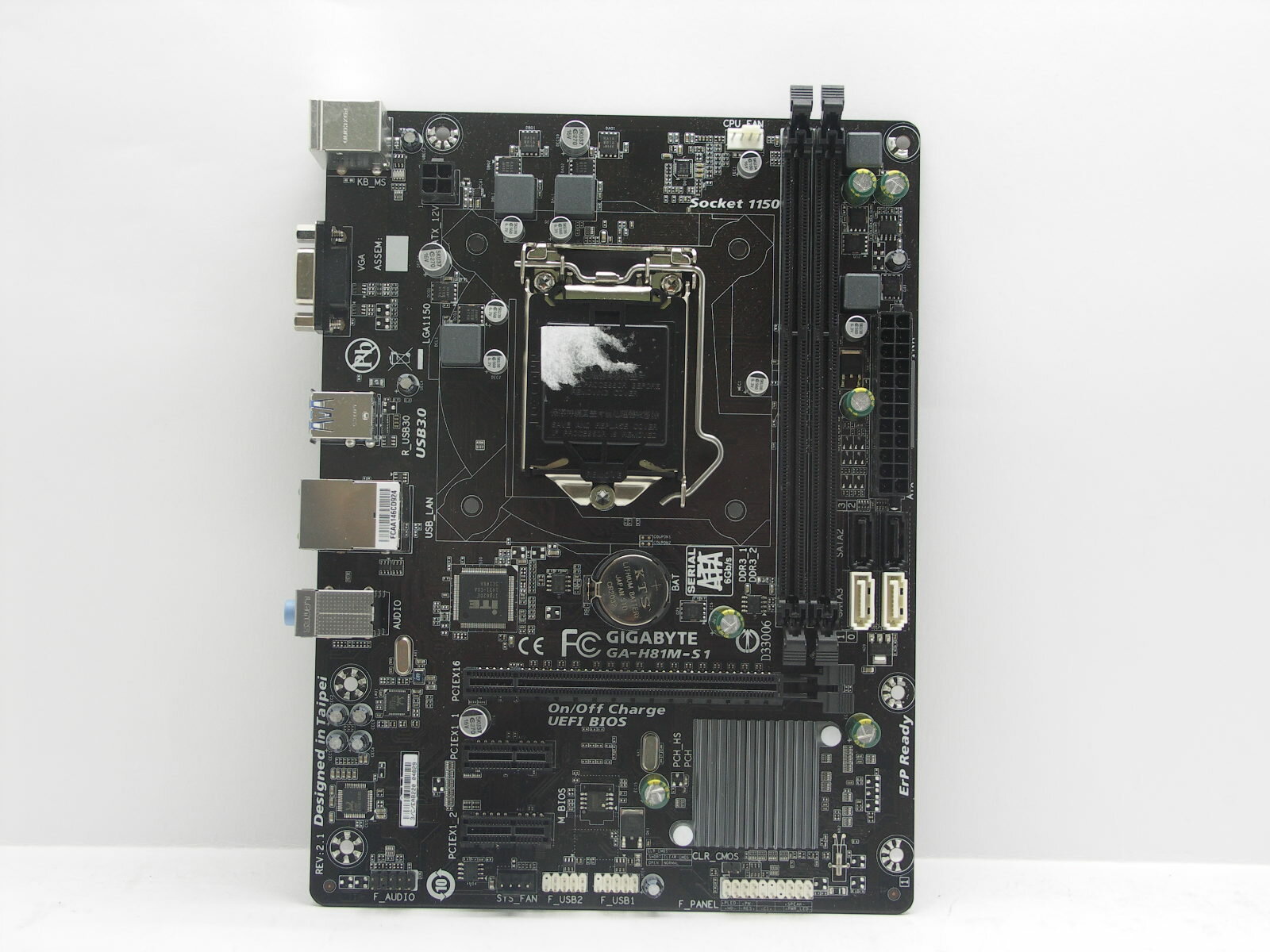 Материнская плата S-1150 Gigabyte GA-H81M-S1 REV:2.1, H81/2DDR3/SATA/USB3.0/Lan/VGA/Sb/mATX