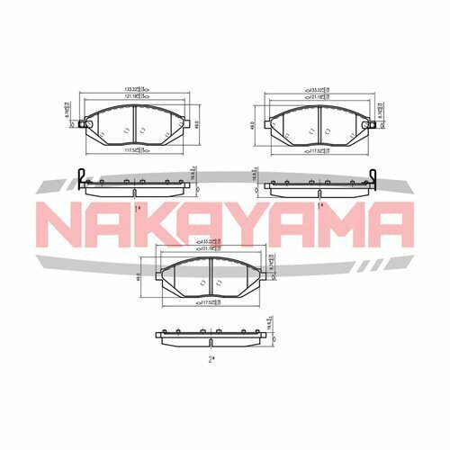 Колодки тормозные дисковые передние Chevrolet Spark 1.0/1.2 10- Nakayama HP8608NY