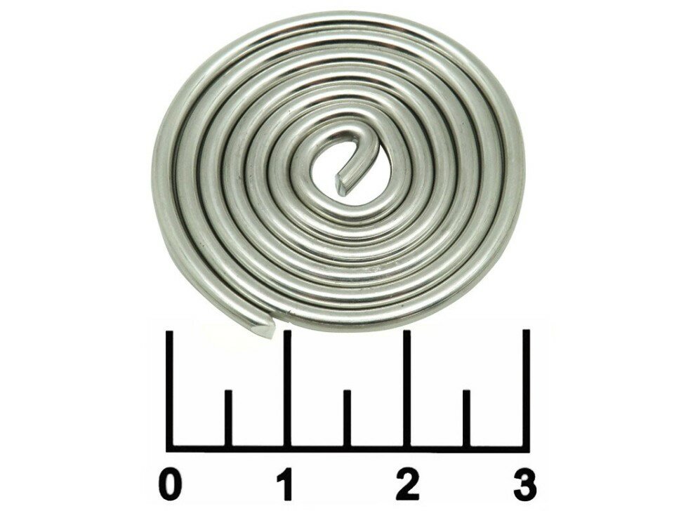 Припой 2мм 10гр олово(96%) серебро(4%) SN96A без канифоли HI-FI спираль