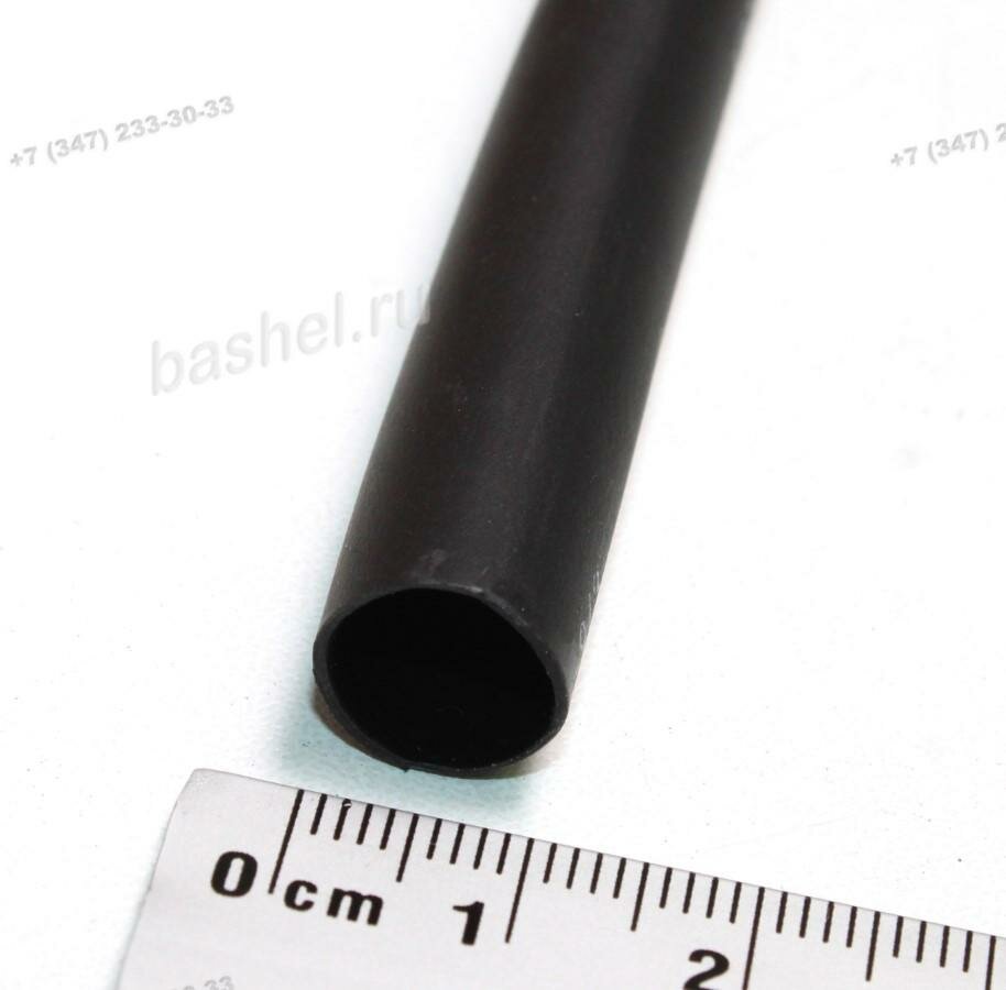 Трубка термоусадочная клеевая КВТ d 9,0 мм/3,0 мм * 1 м, чёрная, КВТ