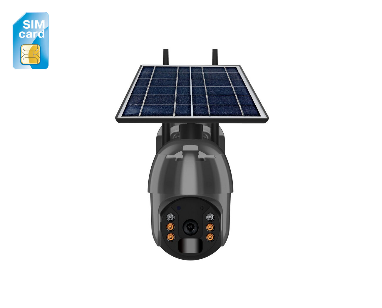 СолярЛинк S12 Мод:4/GS (U55774LU) - автономная 4G-камера 2мп -1080P с солнечной батареей для улицы - 3g 4g камера / видеокамера с солнечной батареей