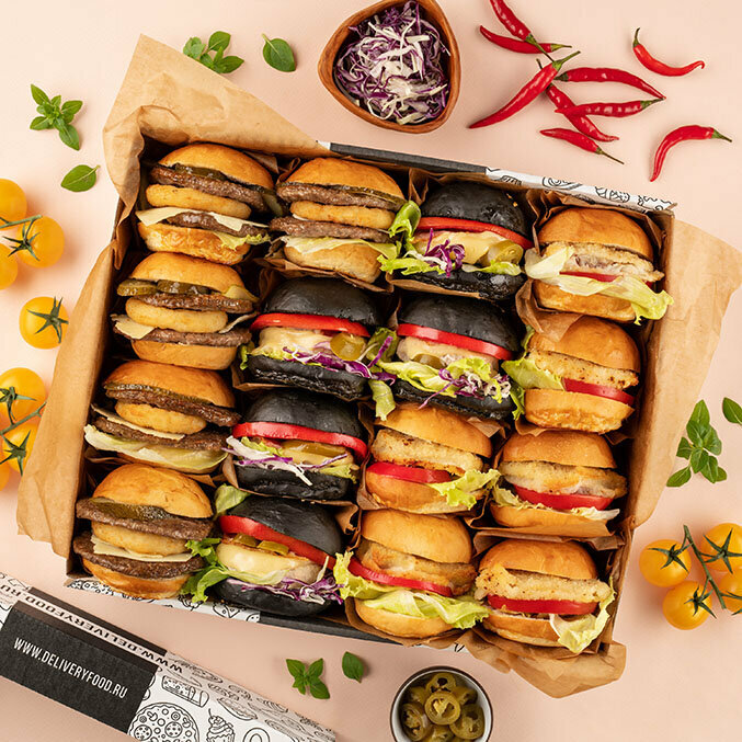 Бокс мини-бургеров премиум #15