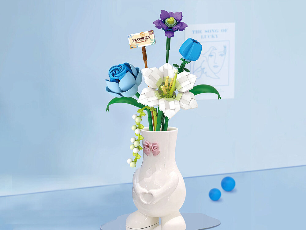 Конструктор LOZ 4602_MK Конструктор Голубой букет