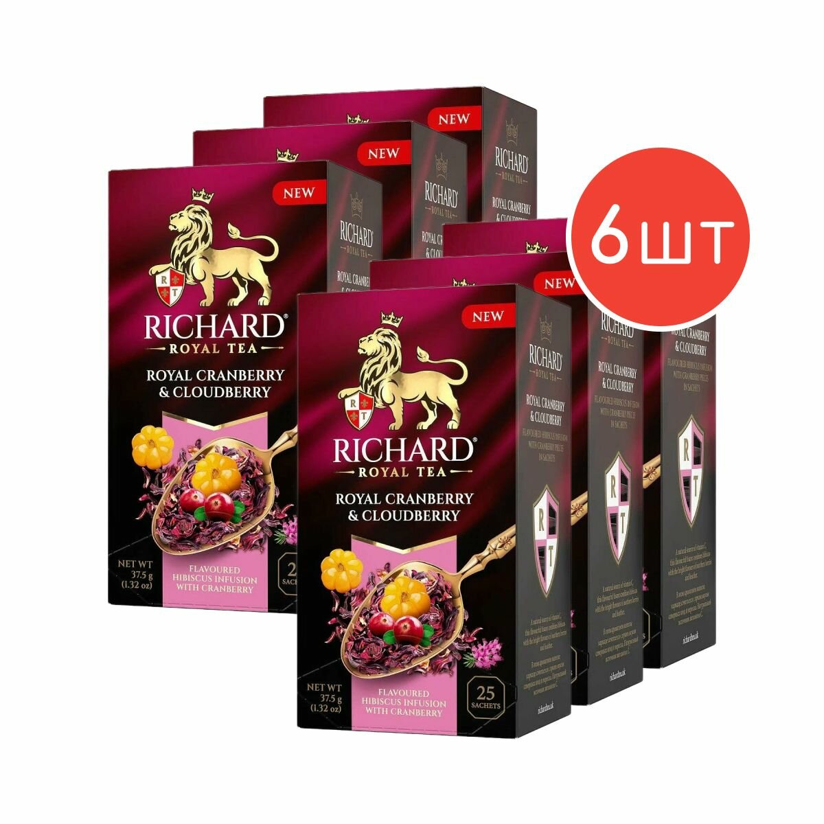 Чай травяной Richard Royal Cranberry & Cloudberry 25 пакетиков х 6шт