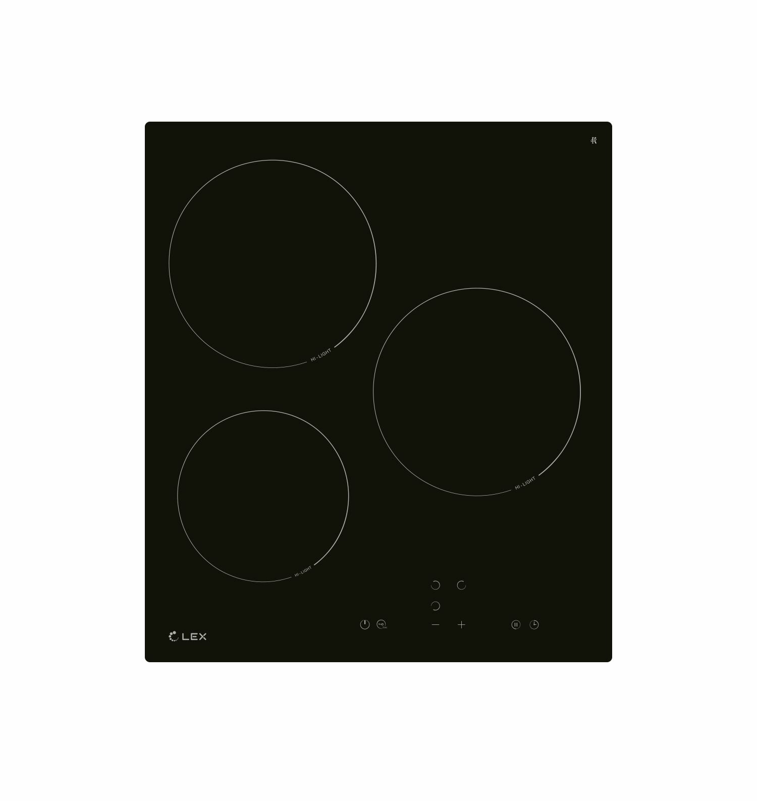 Электрическая варочная поверхность, встраиваемая LEX EVH 430B BL, трехконфорочная, сенсорное управление