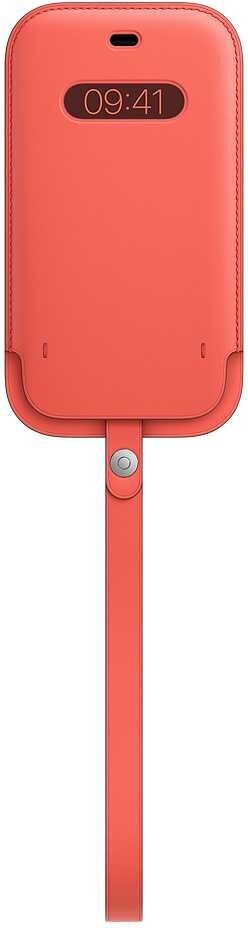 Чехол (футляр) Apple для Apple iPhone 12/12 Pro Leather Sleeve with MagSafe розовый цитрус (MHYA3ZE/