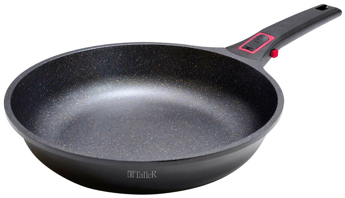 Сковорода Taller Mineral TR-44024 круглая 28см ручка съемная (без крышки) черный (44024)