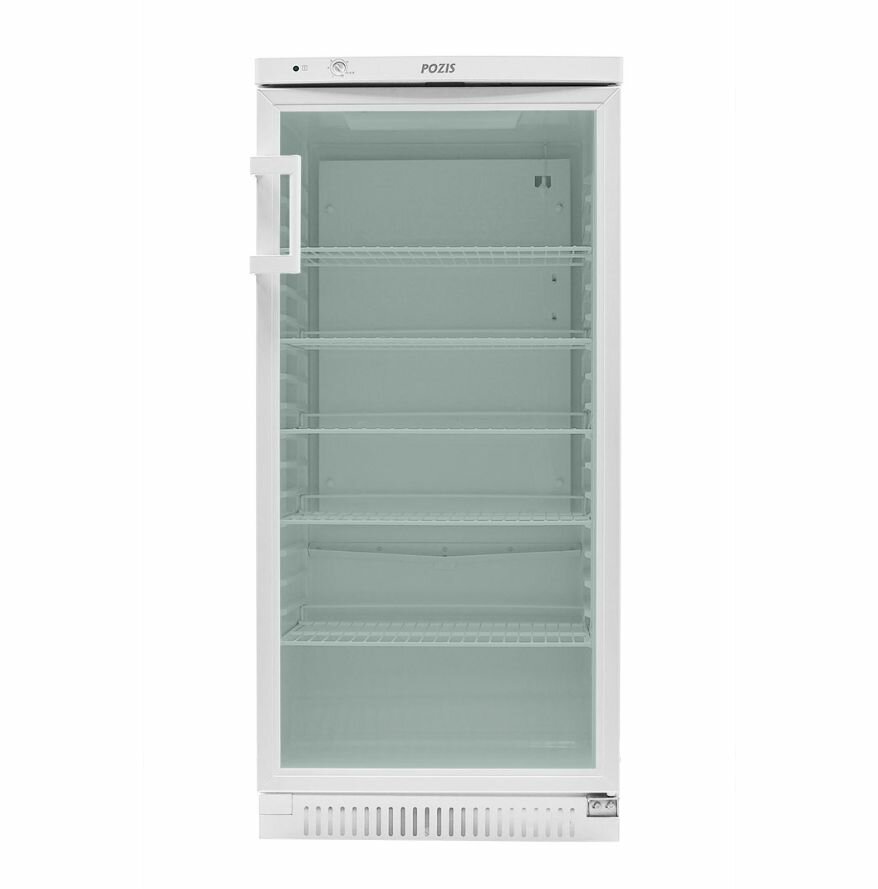 Холодильник однокамерный Pozis-Свияга-513-6, серебристый, 250 л, ручная разморозка, стеклянная дверь