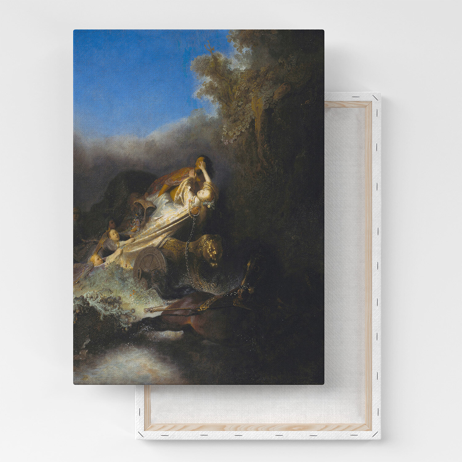 Картина на холсте, репродукция / Рембрандт - The Rape of Proserpine / Размер 30 x 40 см