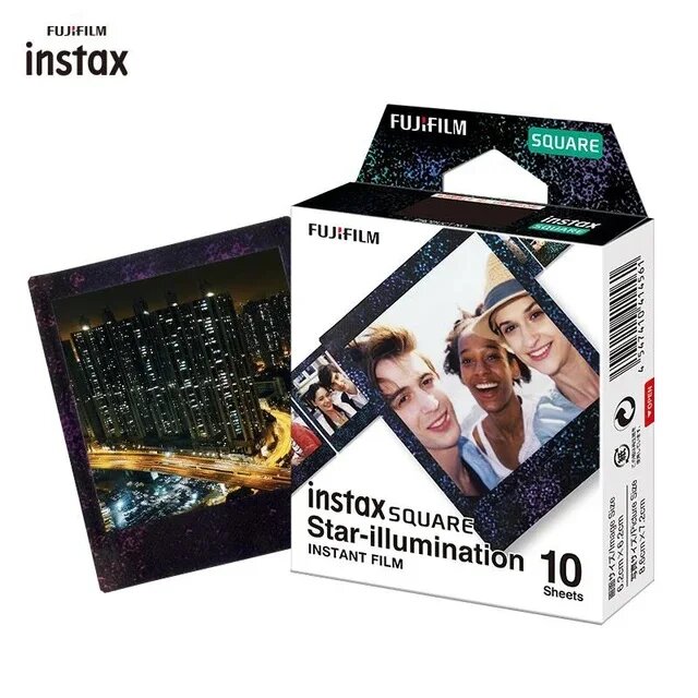 FUJIFILM Instax SQUARE Фильм Белый/Радужный/Черно-белый 10 SQ Star