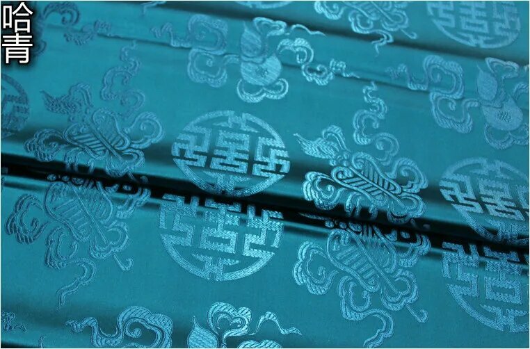 Парча ZHONGYIJIATIMELY, вискоза+полиэстер, 1 шт. Бирюзовый, The green