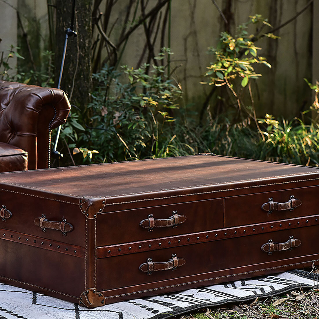 Кожаный журнальный столик American Loft (экокожа)