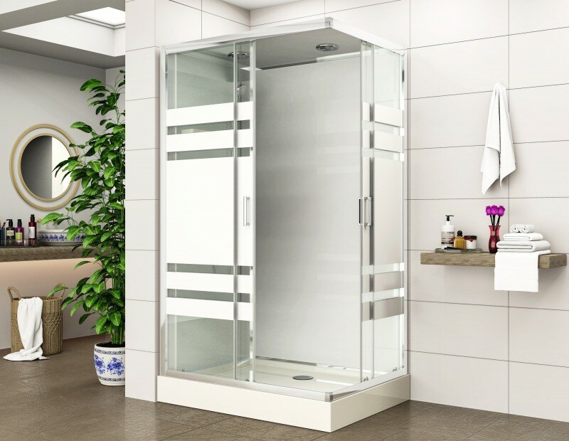 Душевая кабина ESBANO ESE-129CKRU, стекло прозрачное, с крышей, универсальная