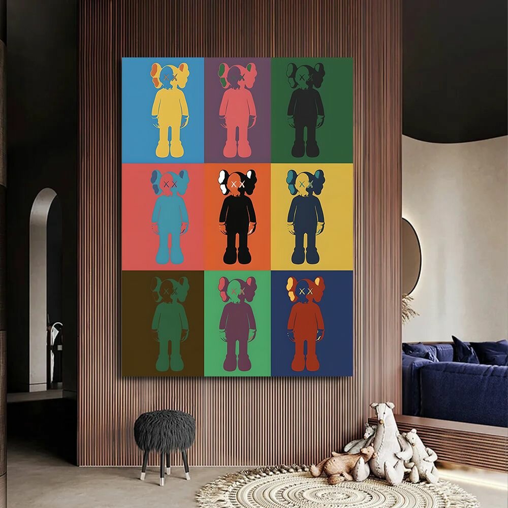 Картина Kaws, интерьерная картина кавс, 50х70 см.
