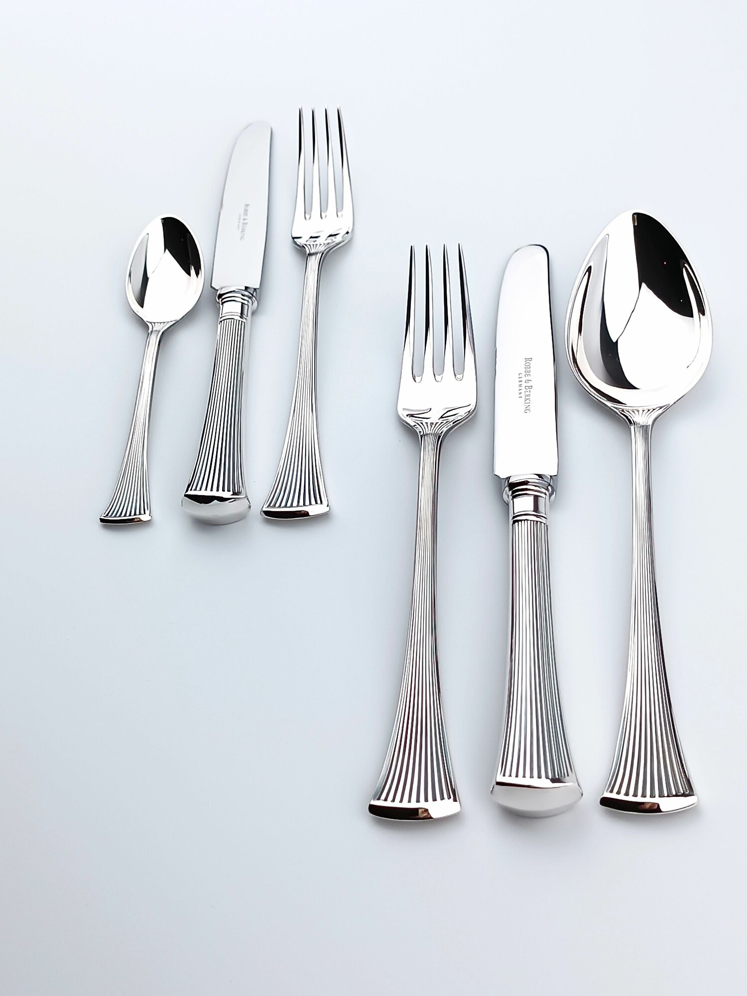 Набор столовых приборов AVENUE Robbe & Berking, Германия, на 1 персону, 6 предметов, посеребрение