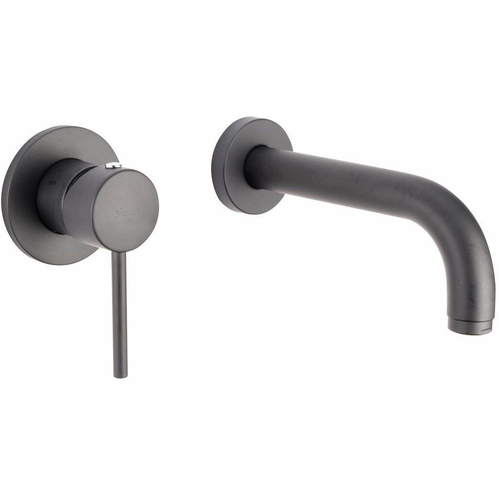 Смеситель Emmevi (Эммеви) Piper, встраиваемый в стену, однорычажный, без донного клапана, черный матовый, 45055/NEO