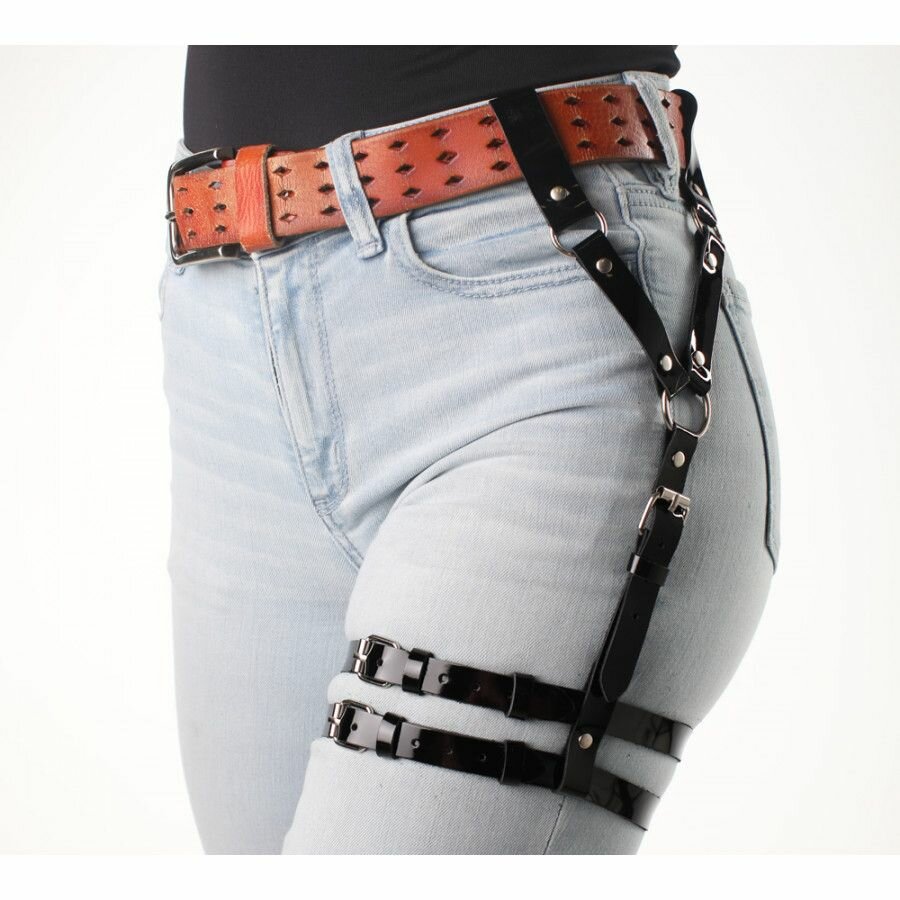 Гартера Афродита для ремня, лаковая