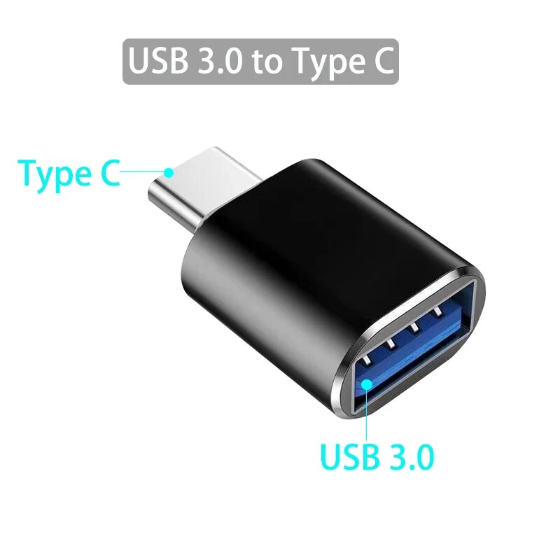 Переходник USB 3.0 Type-C Black