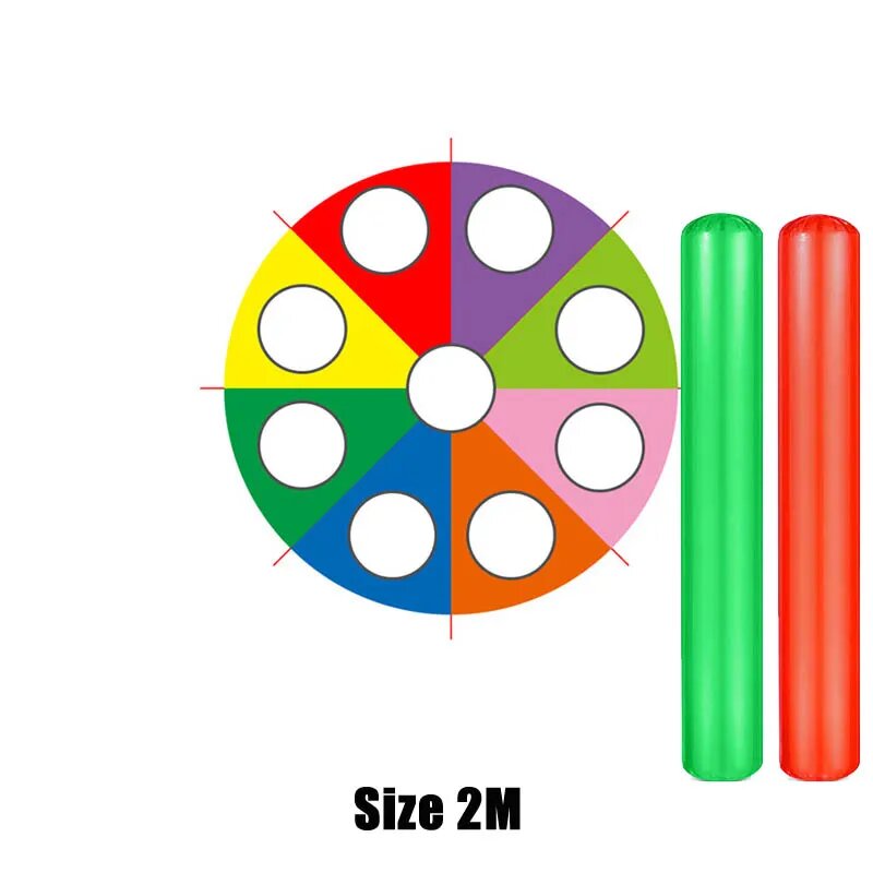 Радужный парашют Preschool Rainbow для детей 2M Parachute 2 Rods